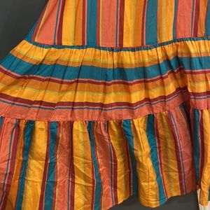 FARM Rio | Dresses | Farm Rio Rainbow Striped Midi Dress Nwt | Poshmark